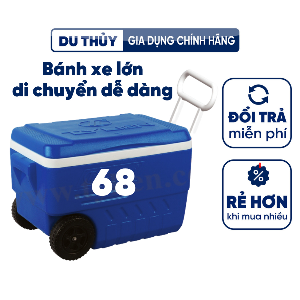 Thùng Đá Vuông Có Bánh Xe Happy Cooler,Dung Tích 68L Giữ Lạnh 3 Ngày ...