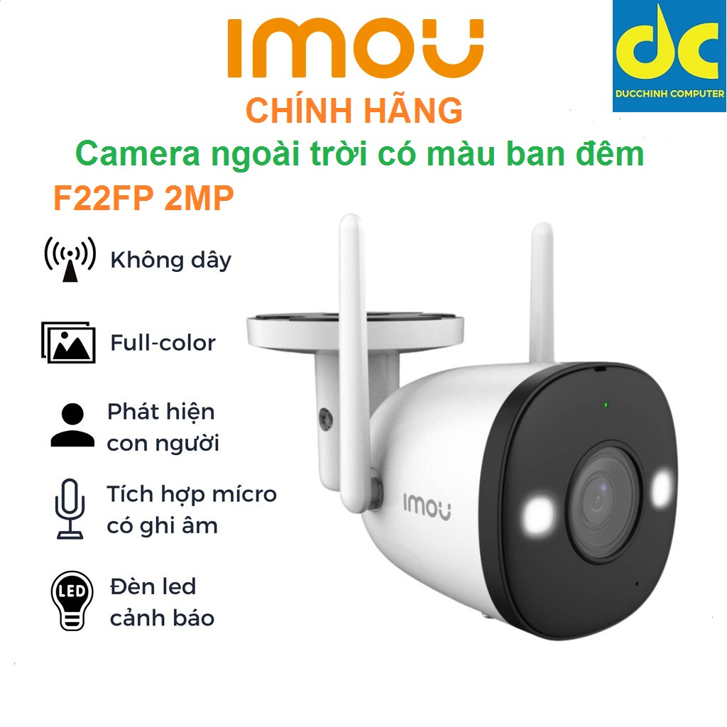Camera Wifi IMOU F22FP 2MP 1080P Màu Ban Đêm - Camera Ngoài Trời Chính ...