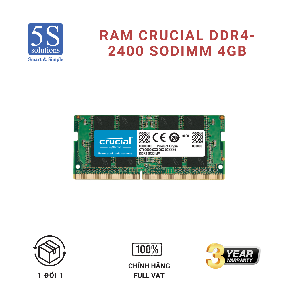 Ram Laptop Crucial DDR4 4GB Bus 2400 - CT4G4SFS824A | Shopee Việt Nam