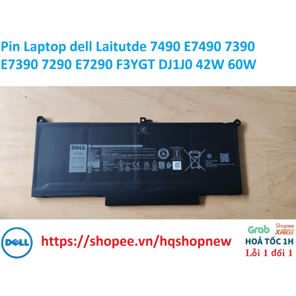 ⚡️[Pin zin] Pin Laptop dell Laitutde 7490 E7490 7390 E7390 7290 E7290 ...