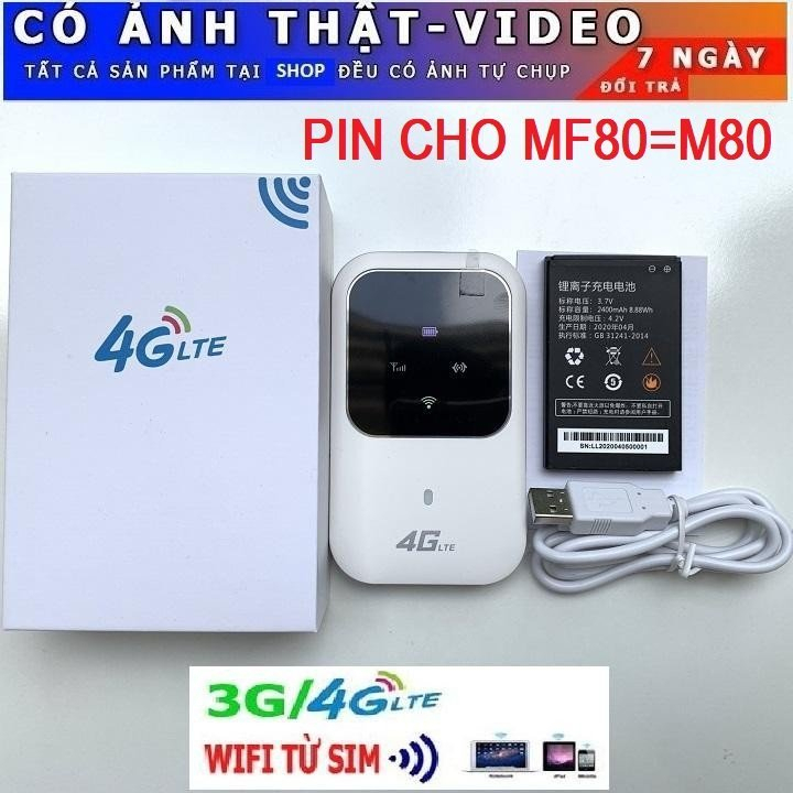 Pin của bộ phát wifi 4G/LTE MF80/A800/ A900/ M80/ M89/ M88/ M90/ M100/RS803/C08 pin dung lượng ...