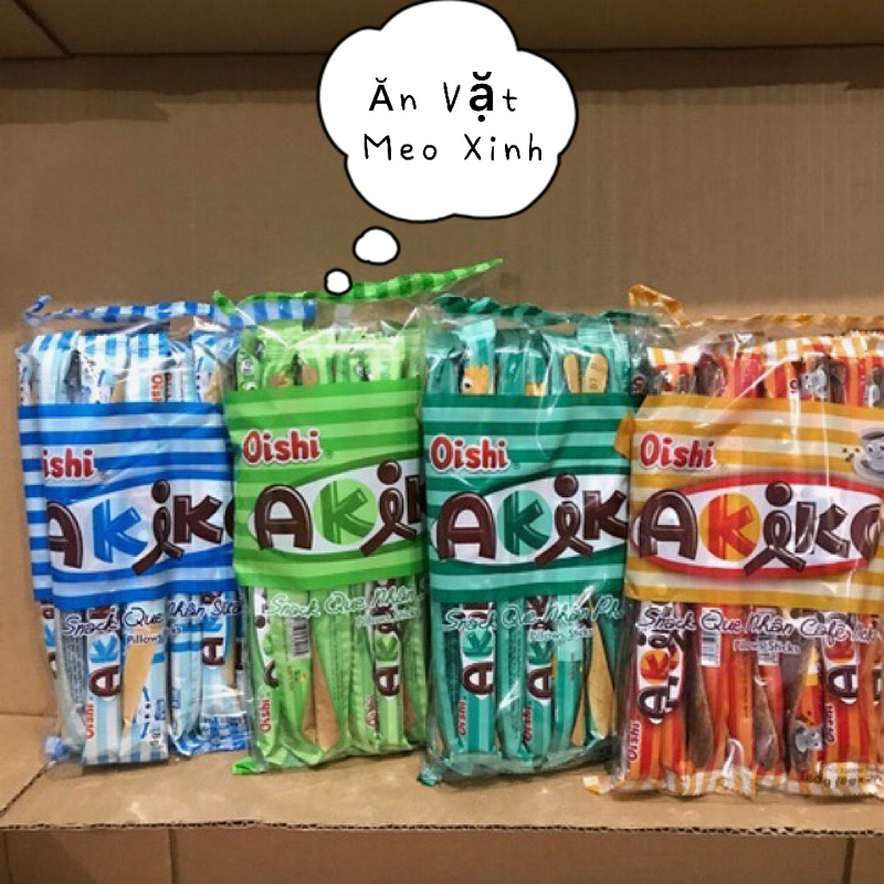 Bánh que Akiko Oishi nhân socola sữa , bánh que Akiko Oishi ống phủ socola ( gói 140g) | Shopee ...