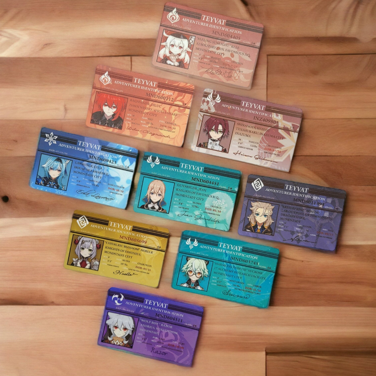 Card Bo Góc Genshin Impact ID Card [ Venti Mona Kaeya Razor Klee ...