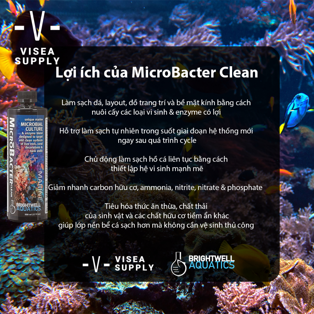 [HÀNG CHÍNH HÃNG] MICROBACTER CLEAN VI SINH LÀM SẠCH BỂ CÁ 1000ml ...