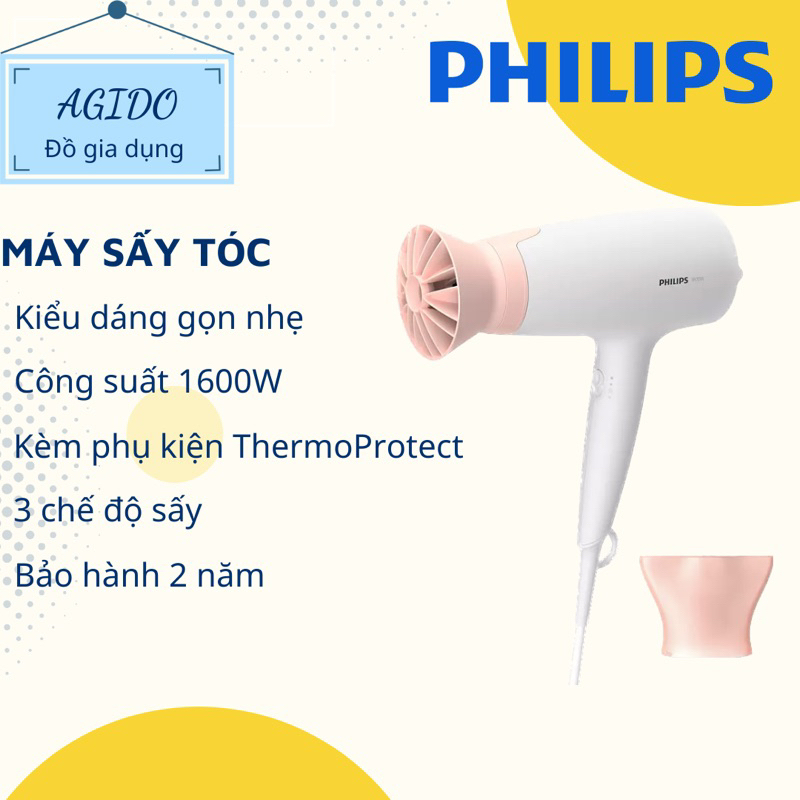 Máy sấy tóc Philips BHD300 1600W 3 chế độ sấy - Hàng chính hãng | Shopee Việt Nam