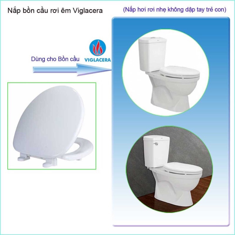 Nắp đậy bồn cầu Viglacera VI66-VI177,VT18M,VI88,VT34 nắp bàn cầu cao ...