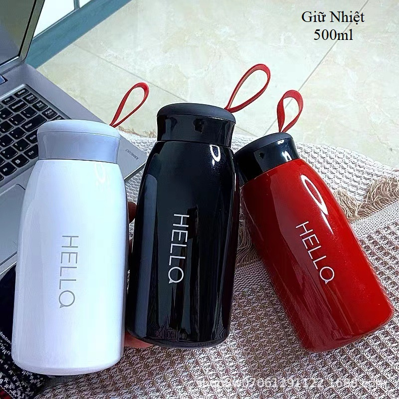 Bình giữ nhiệt cao cấp ,inox 304 giữ nhiệt 8-10 tiếng ( HELLO 520ml) | Shopee Việt Nam