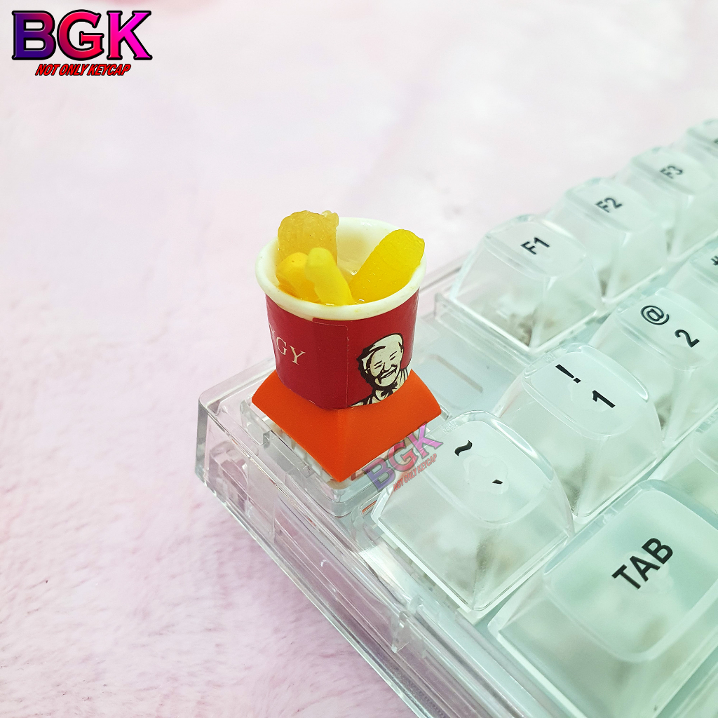Keycap Artisan Lẻ Siêu Cute Hộp Gà KFC Kẹp Trang Trí bàn phím Nút Phím ...