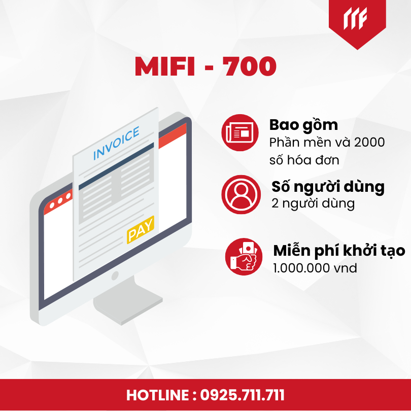 Phần mềm và 700 số hóa đơn điện tử Mifi-700 | Shopee Việt Nam