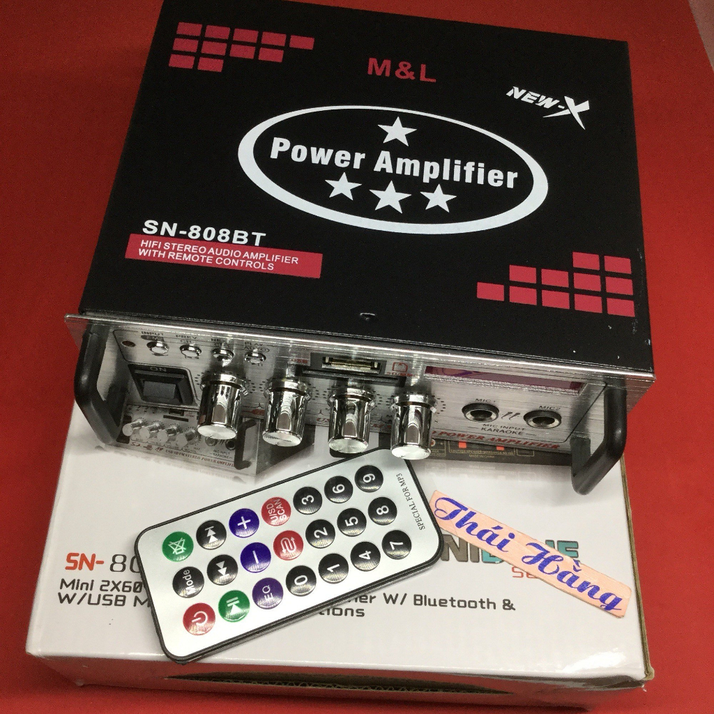 Ampli mini SN - 808 BT - 12V có bluetooth amply nhỏ cho xe hơi bảo hành ...