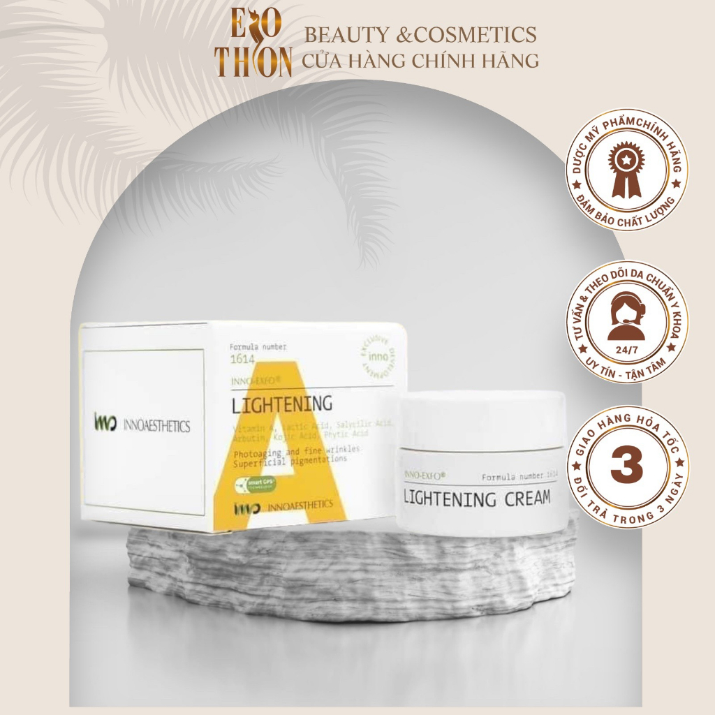 Kem peel light A , Innoaesthetics Inno LIGHTENING , Vitamin A 5%, Đều ...