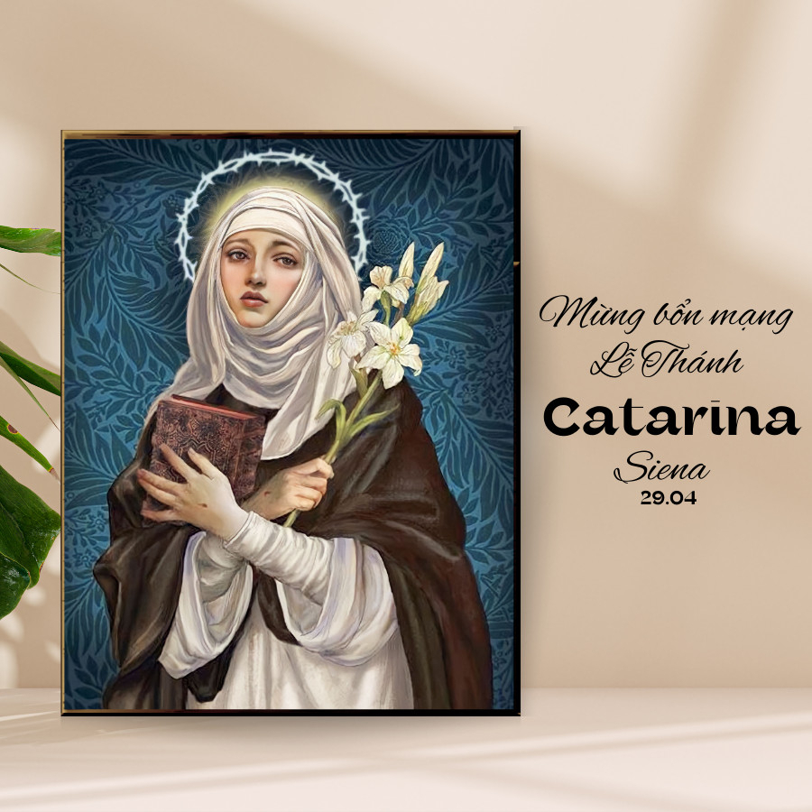 Tranh Gỗ Dịp Bổn Mạng Thánh Catarina Siena - Tranh Gỗ Công Giáo Quà ...
