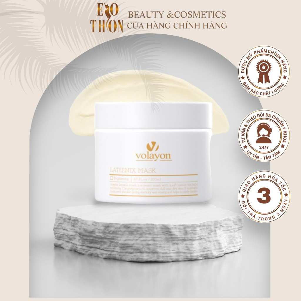 Volayon Lateenix Mask - Mặt Nạ Dưỡng Da Ủ Trắng( hàng công ty) | Shopee ...