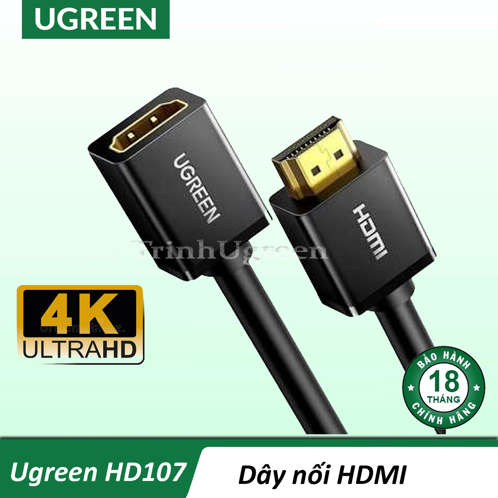 Cáp HDMI nối dài hỗ trợ 4K 2K chính hãng Ugreen HD107 | Shopee Việt Nam