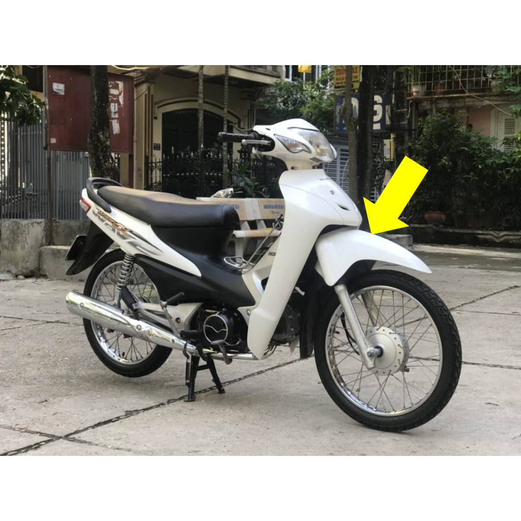 Chắn bùn trước - Dè A trước xe Wave anpha cá, 50cc, màu Trắng RS-nhựa ABS loại đẹp | Shopee Việt Nam