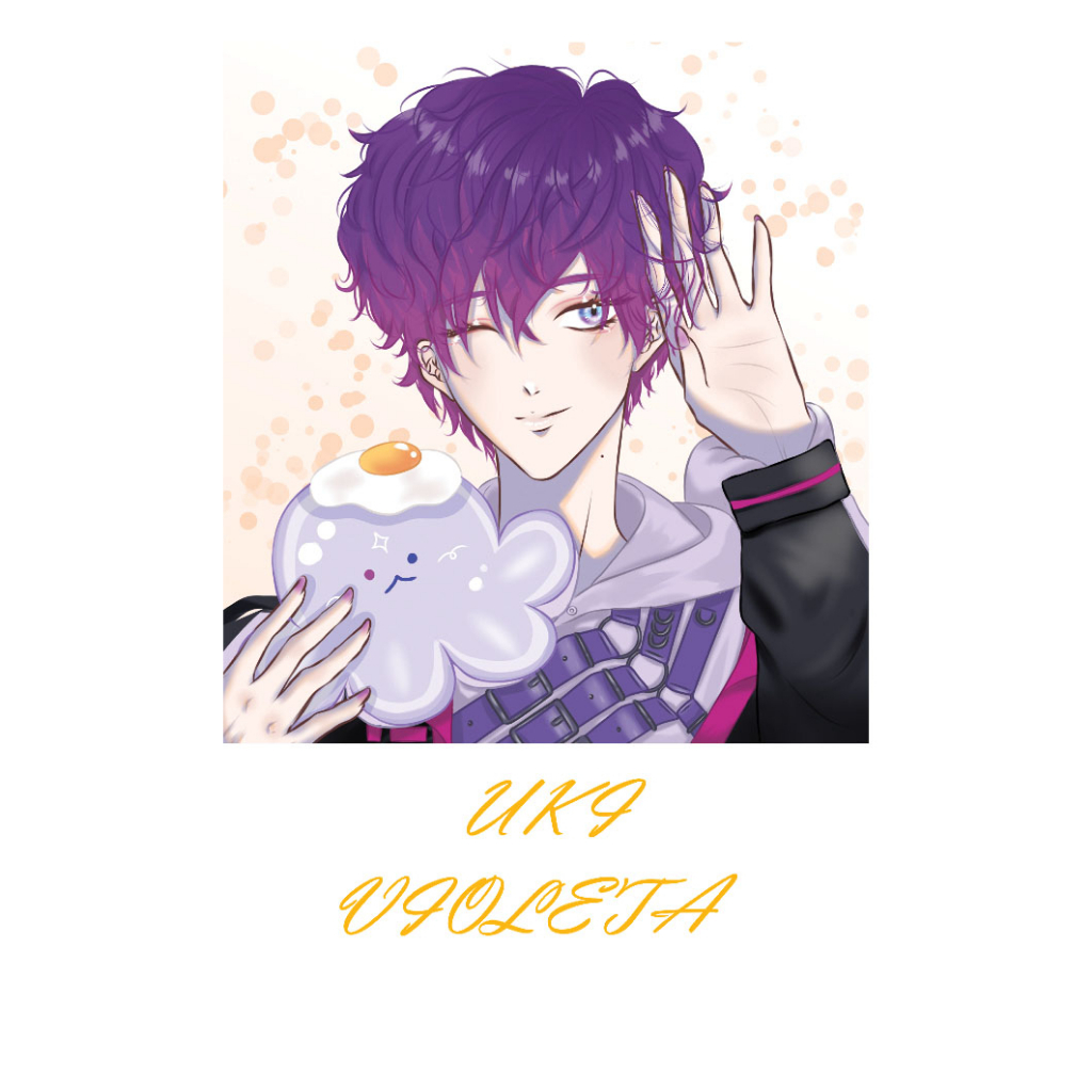 Polaroid Noctyx vtuber nijisanji en uki violeta | Shopee Việt Nam