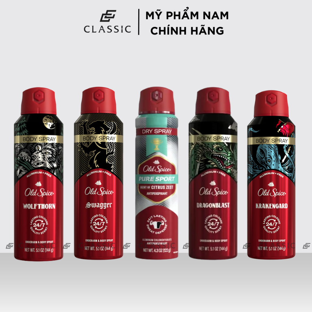Xịt Khử Mùi Old Spice Body Spray 144g | Shopee Việt Nam
