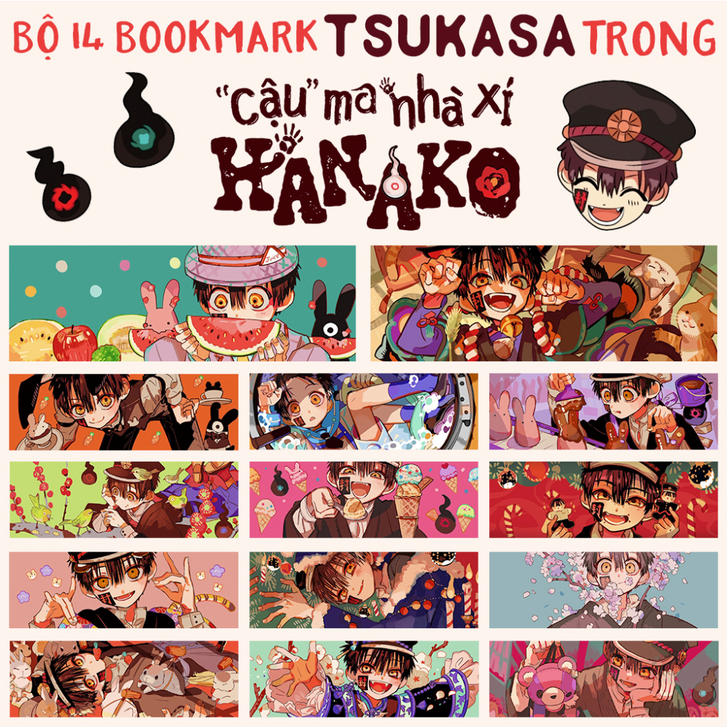 Bộ 14 bookmark TSUKASA trong CẬU MA NHÀ XÍ HANAKO - Jibaku Shounen ...