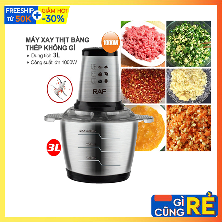 Máy xay thịt cá Sokany cối inox 3L công suất lớn 1000W | Shopee Việt Nam