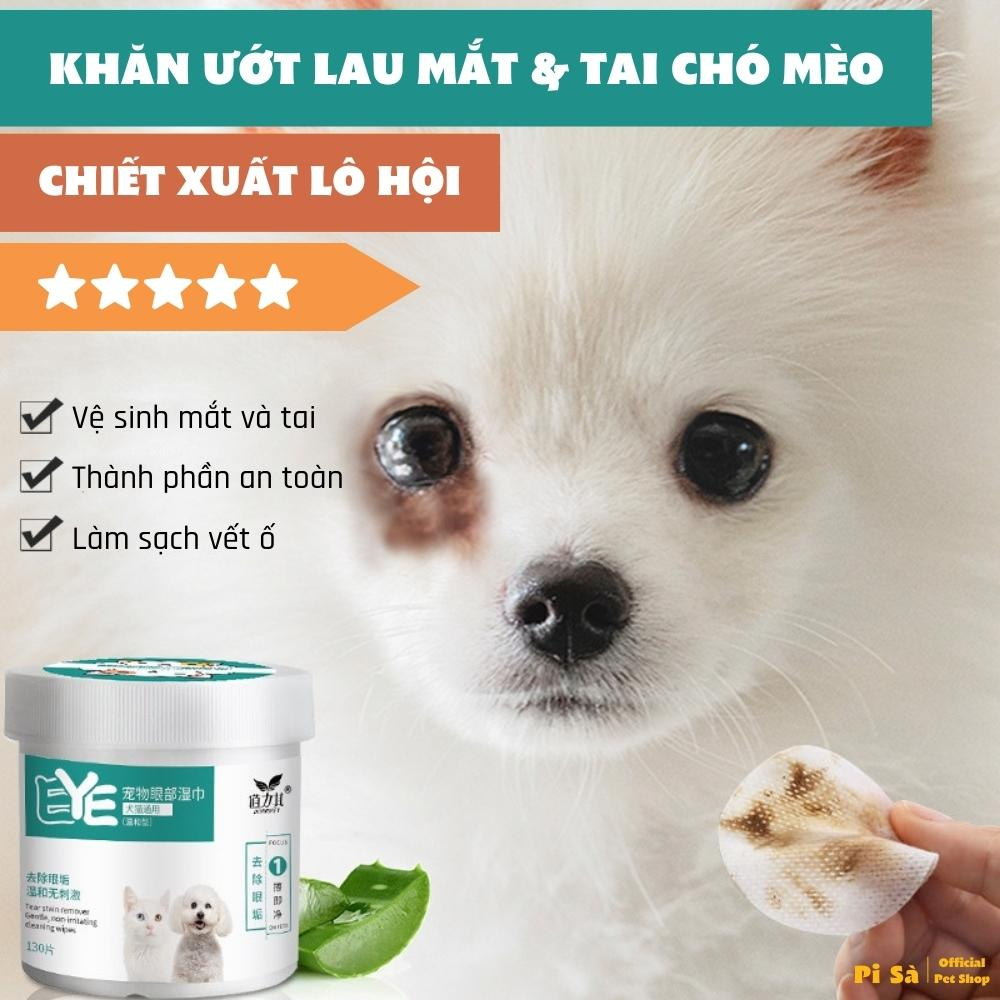 Khăn ướt vệ sinh mắt và tai cho chó mèo chiết xuất thiên nhiên an toàn ...