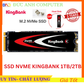Ổ cứng SSD KINGBANK NVME 1TB/2TB Gen3x4 2000/1700Mb/s, Chính Hãng, Bảo ...