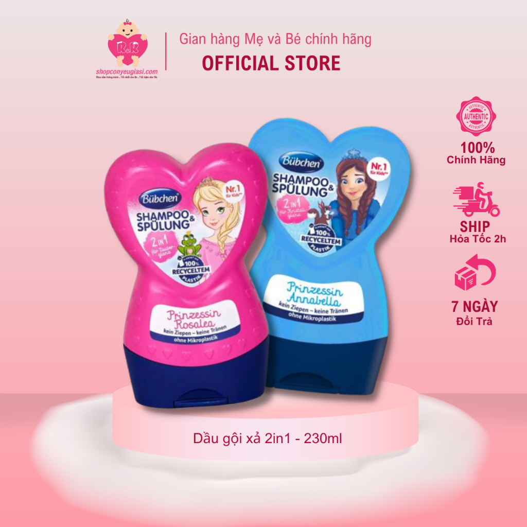 Dầu gội và xả 2 in 1 Bubchen - Công chúa Rosalea/Annabella 230ml | Shopee Việt Nam