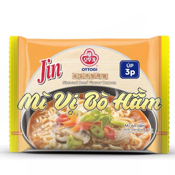 MÌ JIN VỊ BÒ HẦM GÓI 70G OTTOGI | Shopee Việt Nam
