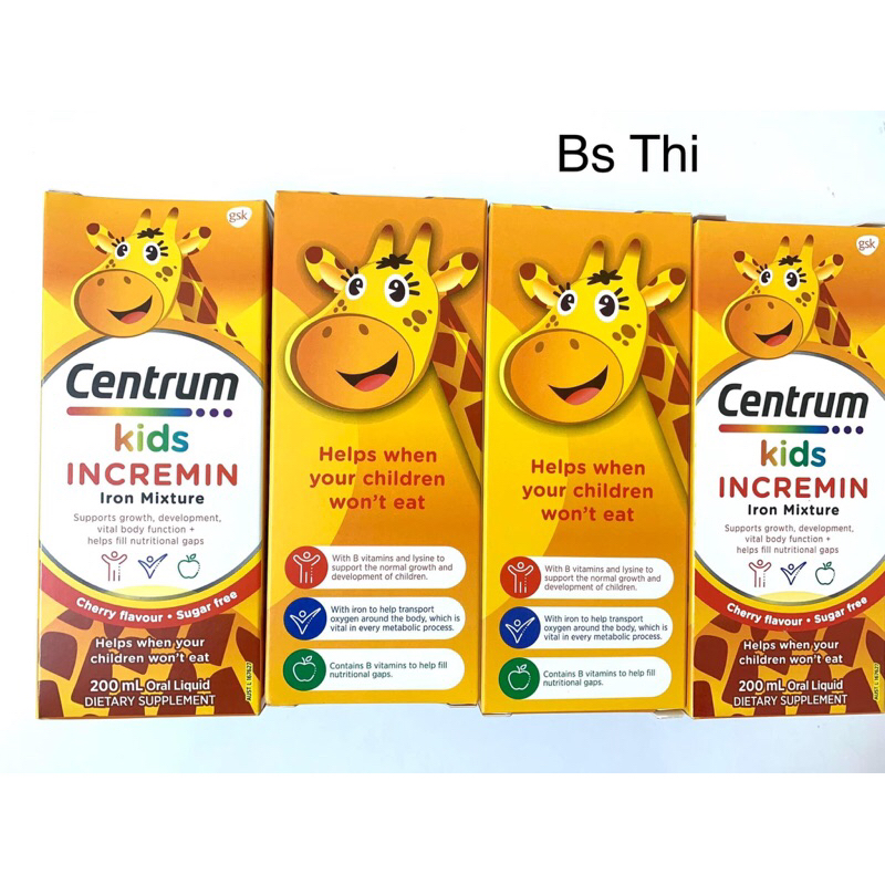 Centrum Kids Incremin Iron Mixture Vị Cherry, dạng siro 200 ML: Chuyên ...