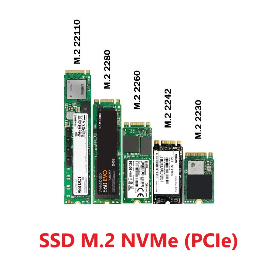 Bộ nhớ SSD M.2 NVMe PCie các hãng lựa chọn ngẫu nhiên (128GB/256GB ...