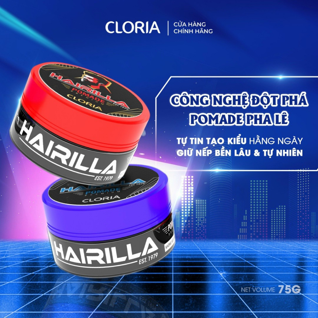 GEL TẠO NẾP TÓC HAIRILLA CLORIA ( SÁP VUỐT TÓC TẠO KIỂU ) 75 MG | Shopee Việt Nam