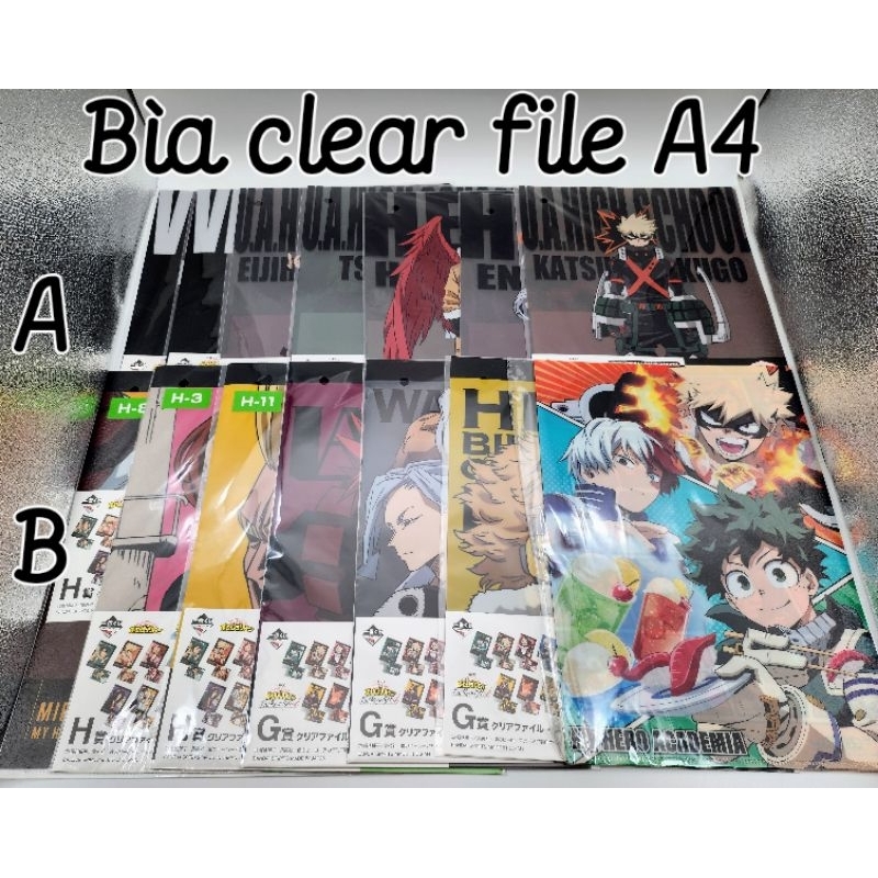 Bìa hồ sơ, clear file, chủ đề My hero academia, MHA số 02, chính hãng ...