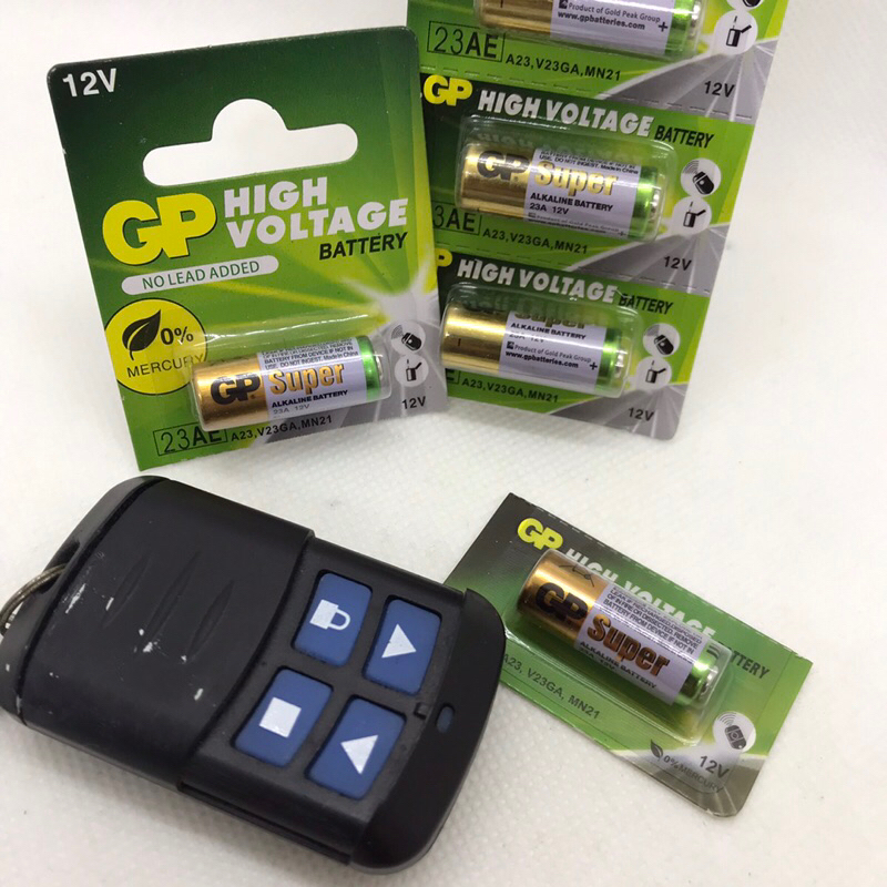 A23 ( 23A) pin chuông 12V GP cho remote điều khiển cửa cuốn, chuông cửa ...