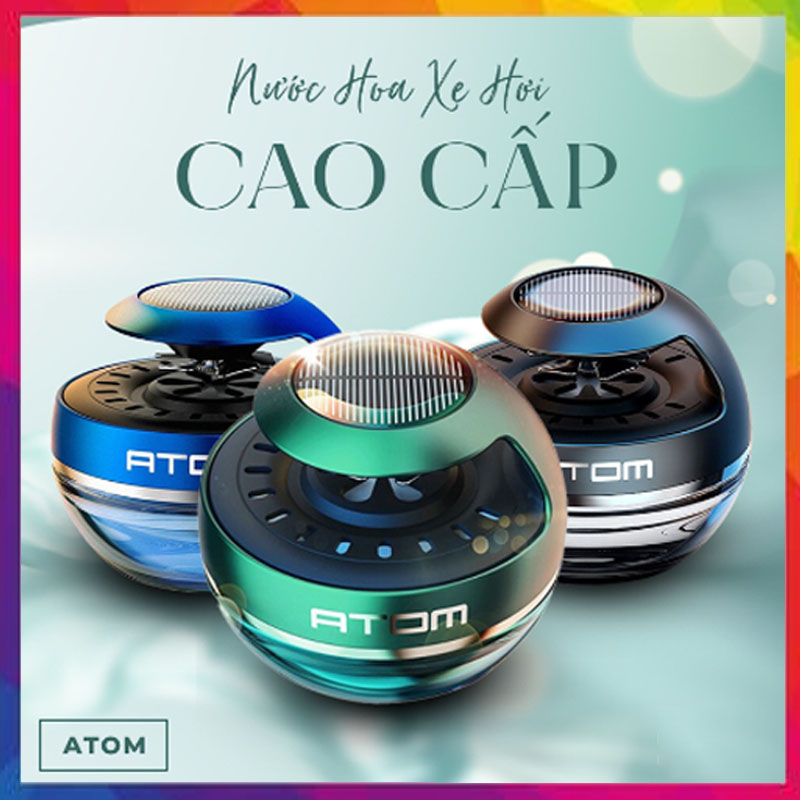 Nước hoa ô tô ATOM cao cấp đặt taplo ô tô khử mùi chống say xe chiết ...