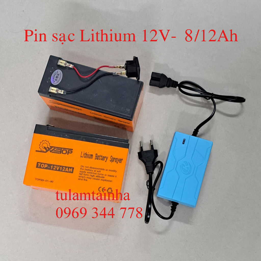 Pin sạc Lithium 12V - 12Ah và phụ kiện | Shopee Việt Nam