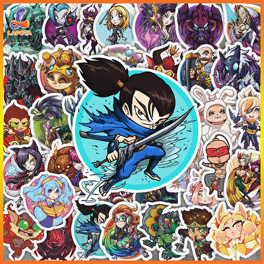 Set 50 cái Sticker LOL chống nước, Hình Dán Liên minh huyền thoại ...