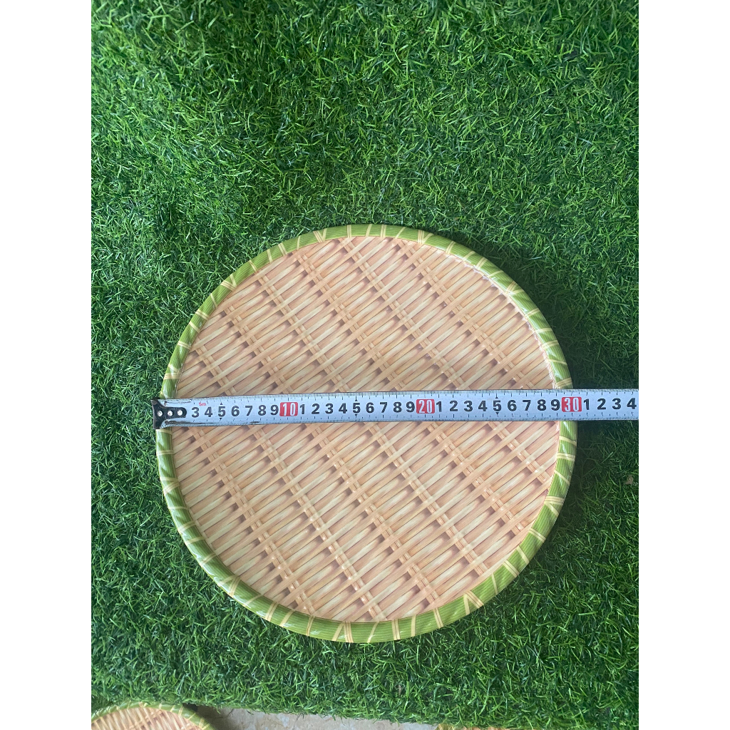 Đĩa nhựa giả mây tre đan vuông size 25cm dày dặn có chân đế và nhiều size lựa chọn | Shopee Việt Nam