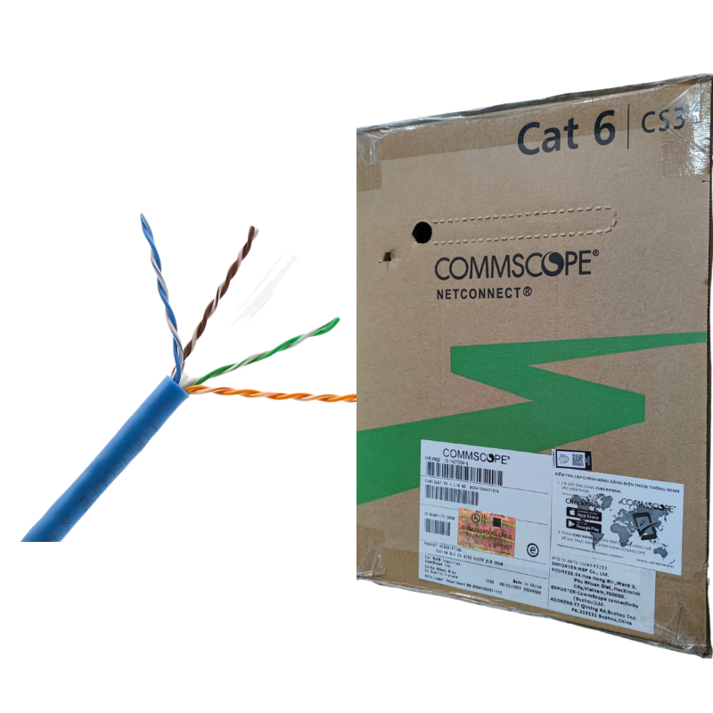 Cáp mạng commscope cat6 1427254-6 chính hãng | Shopee Việt Nam