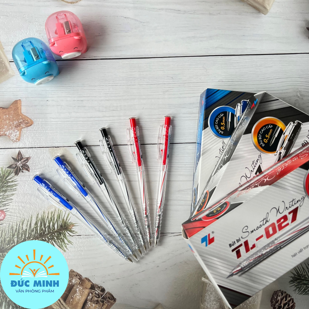 (20 chiếc) Bút bi nến Thiên Long TL027- chính hãng - có ruột thay thế ...