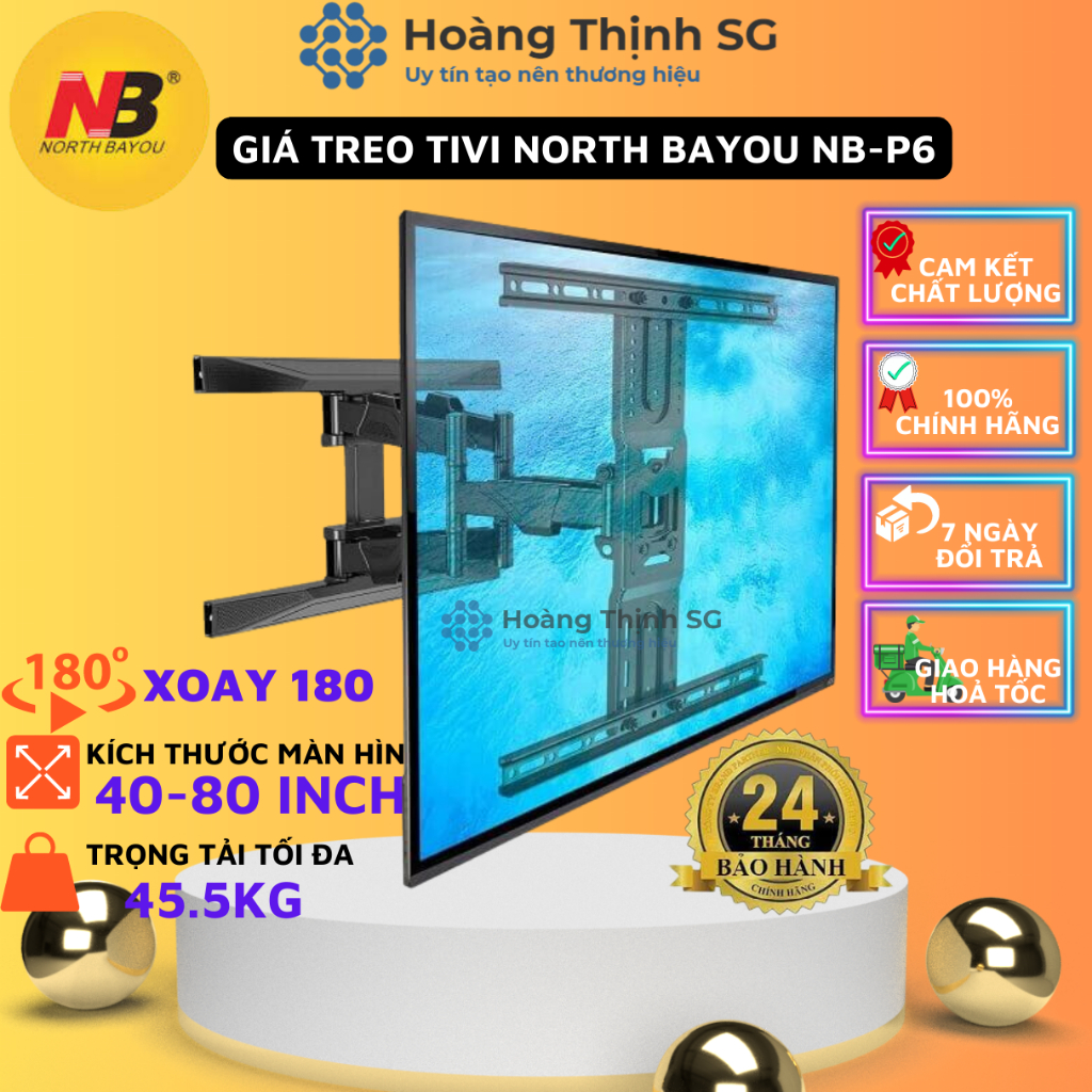 Giá treo tivi NB-P6, Khung treo tivi xoay đa năng North Bayou NB-P6 từ ...