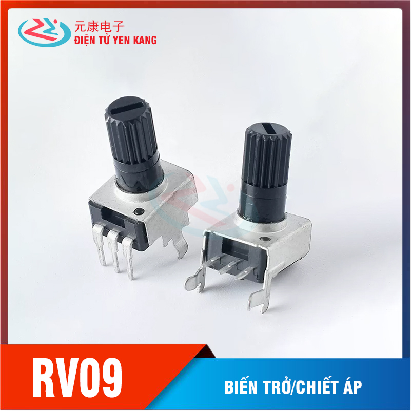 10 Biến trở (chiết áp) RV09-B503 50k dùng thay thế núm điều chỉnh amply ...