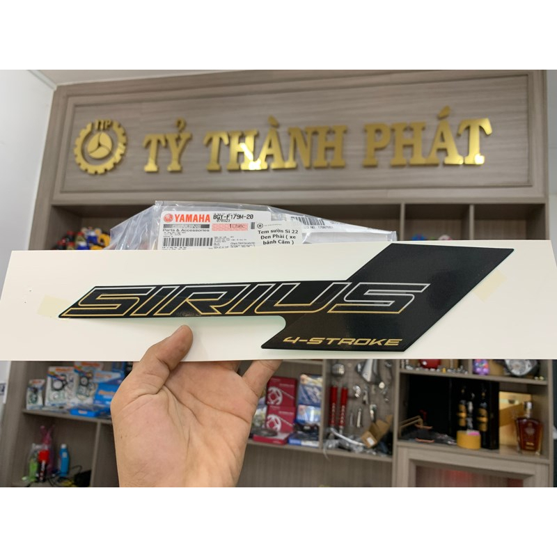 Tem sườn Sirius 22 Đen Phải ( xe bánh Căm ) ( 1 miếng ) | Shopee Việt Nam