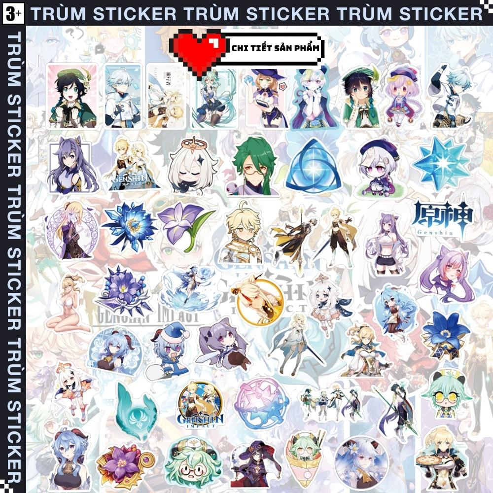 Set 100 Stickers, Hình Dán Genshin Impact- game,anime- Trang Trí, Decor ...