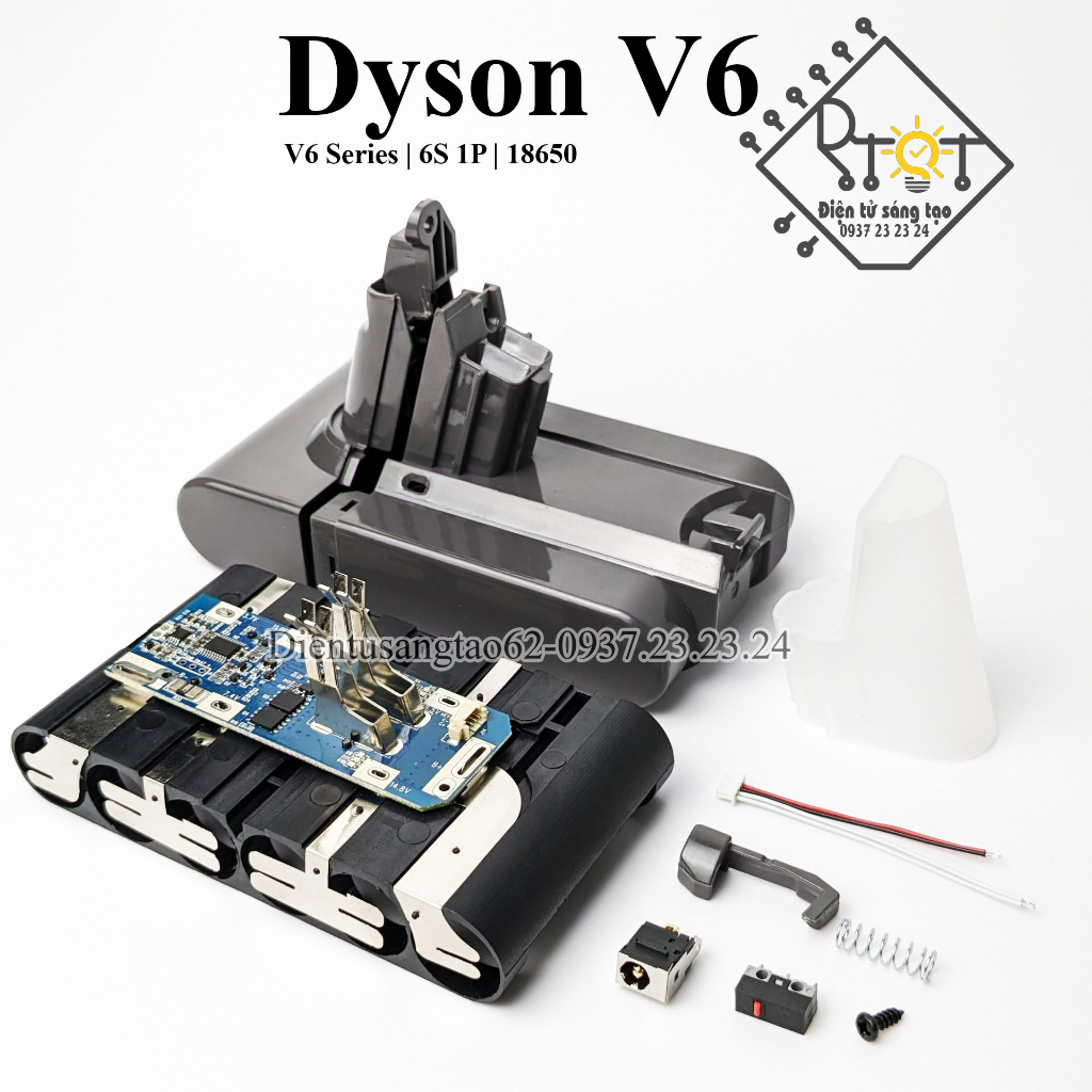 [ DTST62 ] Vỏ mạch pin Dyson V6, thay thế pin máy hút bụi Dyson V6 ...