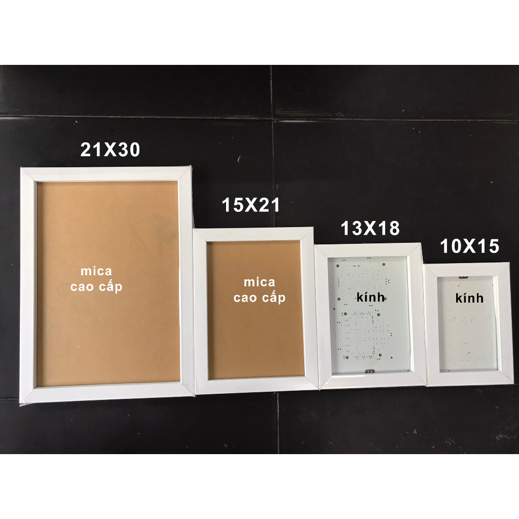 Khung hình MẶT kính để bàn Tini Printing kích thước 10x15-A6, 13x18-B6 ...