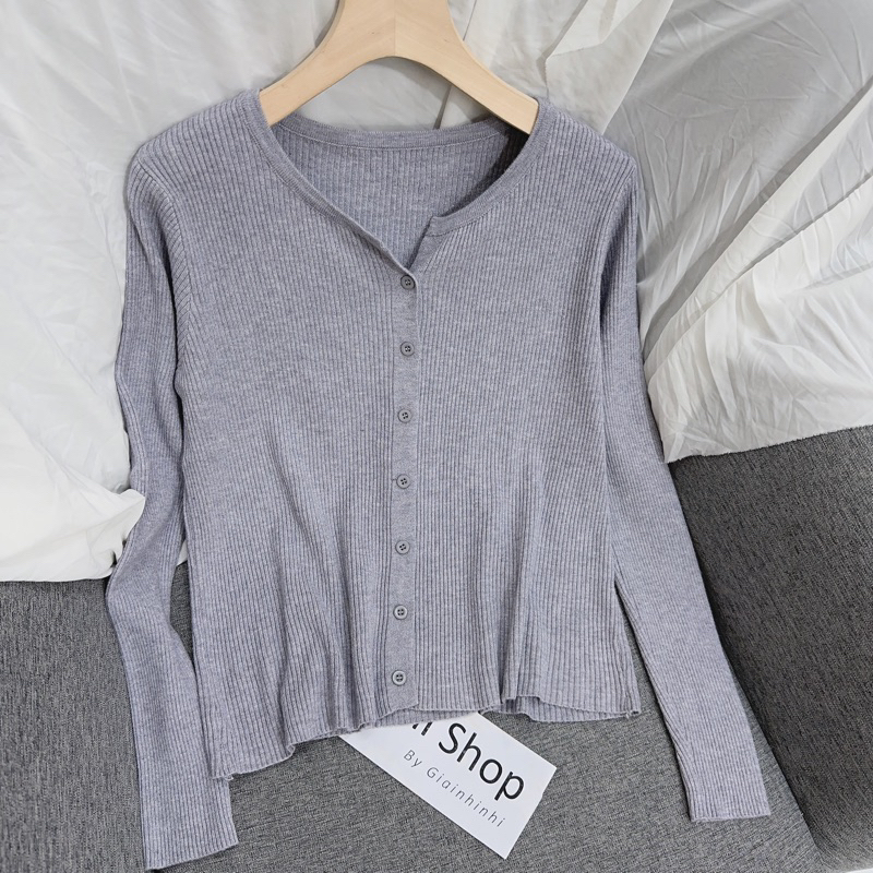 Áo len tăm khuy nhỏ, Áo khoác cadigan dáng vừa AL9915 - NhiNhi Shop ...