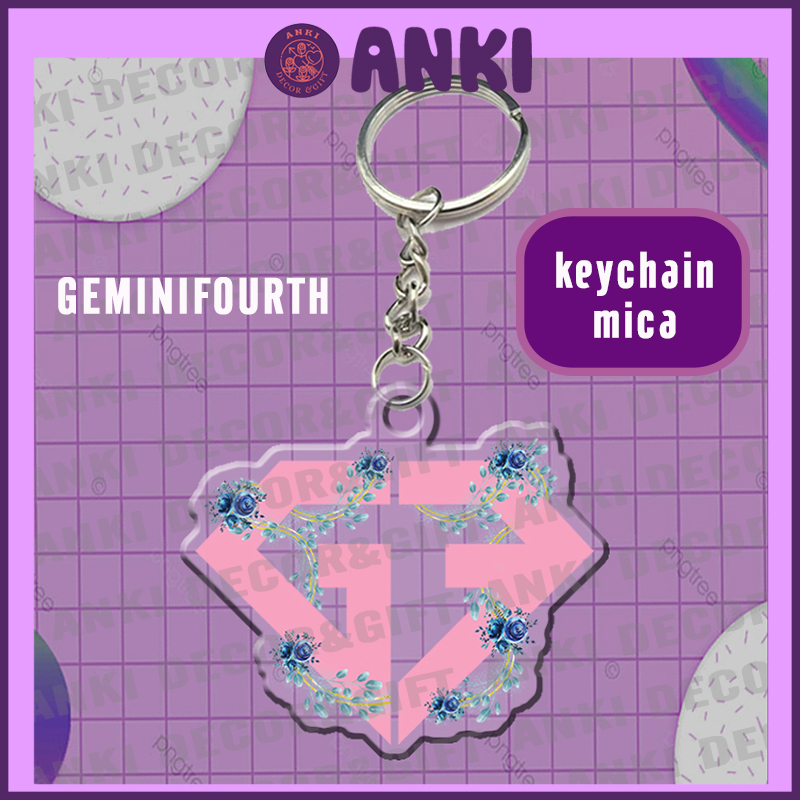 Móc khoá logo GEMINIFOURTH, logo gemfourth keychain móc khoá mica, móc ...