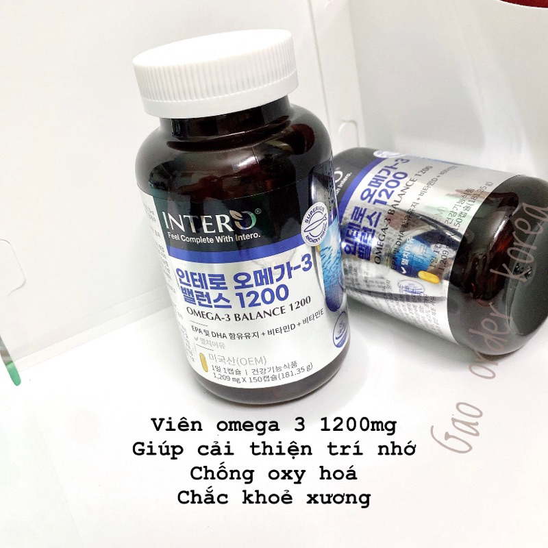 Hộp Omega 3 Intero mẫu mới 150 viên | Shopee Việt Nam