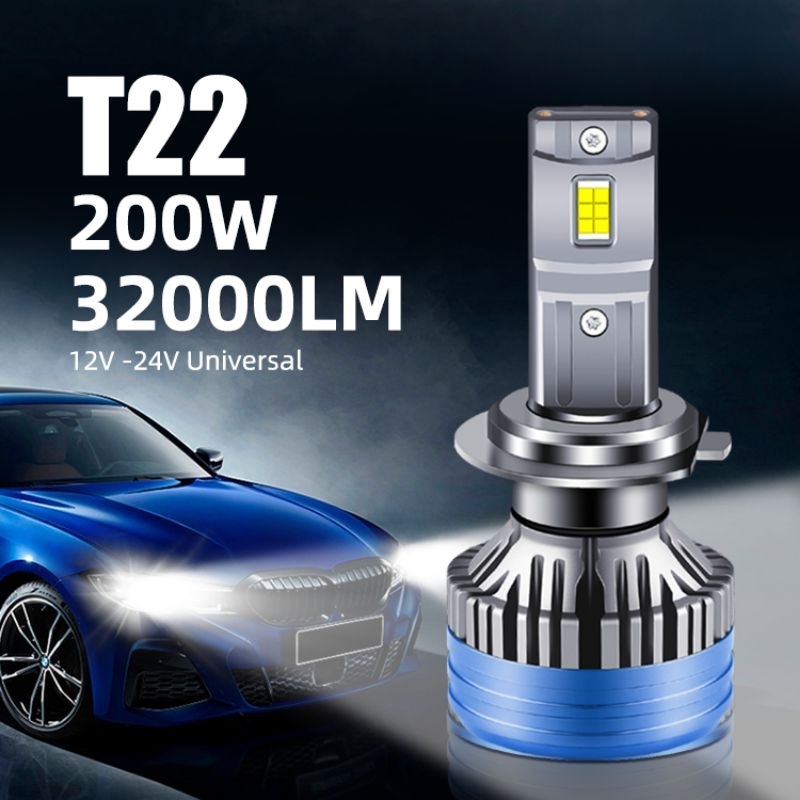 Đèn Pha/Cos Led T22 200W 2023 hệ thống chiếu sáng siêu birght Superbright h4 H7 H11 9005 ...