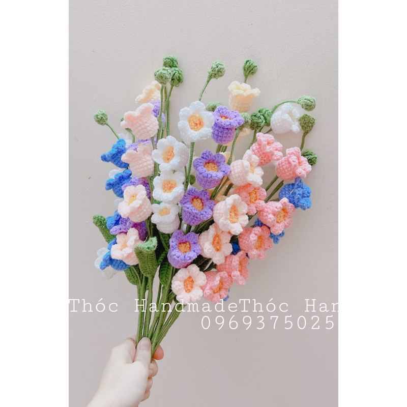 Hoa Linh đan handmade/Hoa chuông Handmade bằng len làm quà tặng(Hàng có ...