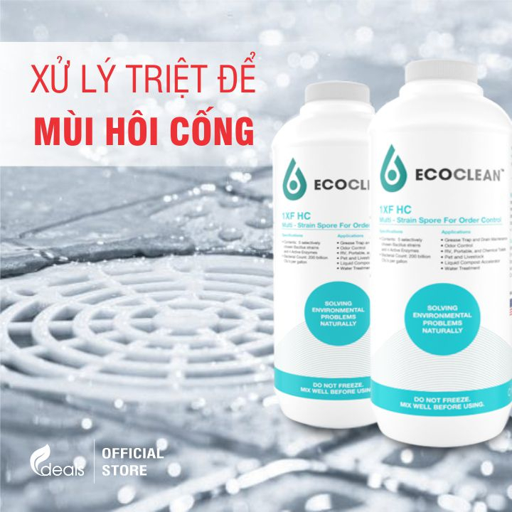 Ecoclean FRESH - Vi Sinh Xử Lý Mùi Hôi Ống Cống, Lỗ Sàn, Bồn Rửa KPT CHEM - Chai 1L | Shopee ...